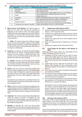 The Insurgency of 1857 in British India The First war of Independence | PDF