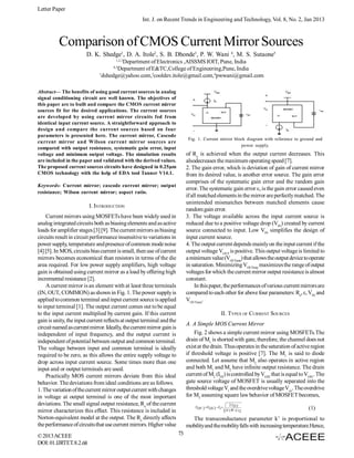 Comparison of CMOS Current Mirror Sources | PDF | Consumer Electronics | Technology & Computing