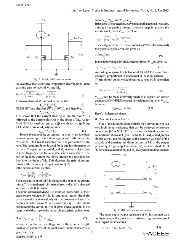 Comparison of CMOS Current Mirror Sources | PDF | Consumer Electronics ...