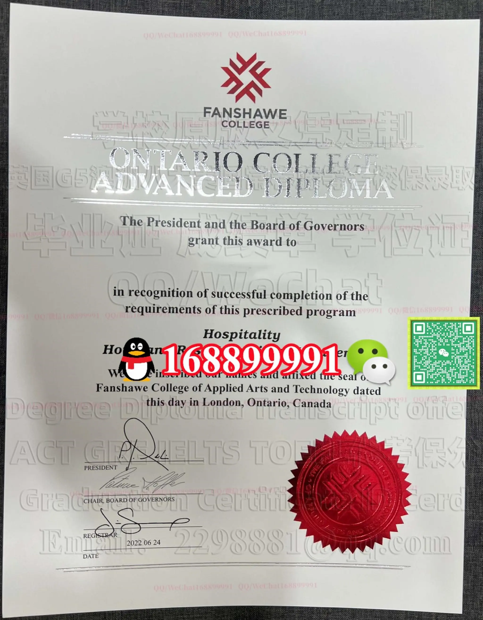 Fanshawe college degree offer diploma Transcript | PDF