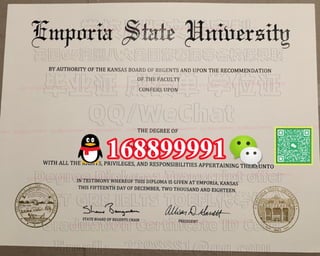 Emporia State University degree offer diploma Transcript | PDF