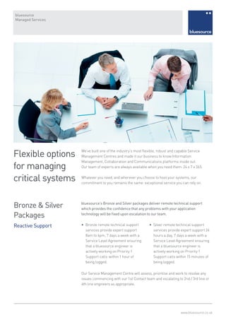 bluesource - Managed IT Services | PDF | Cloud Computing | Internet