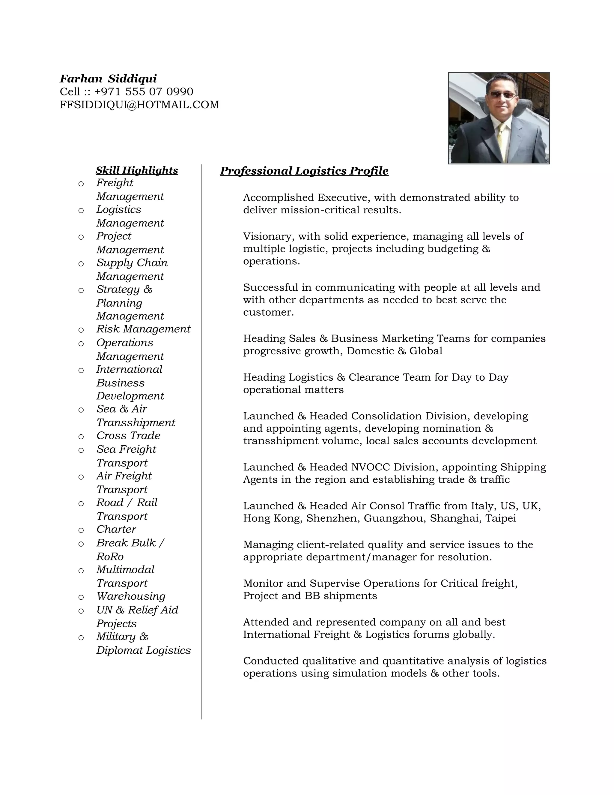 CV. Farhan Siddiqui | DOC