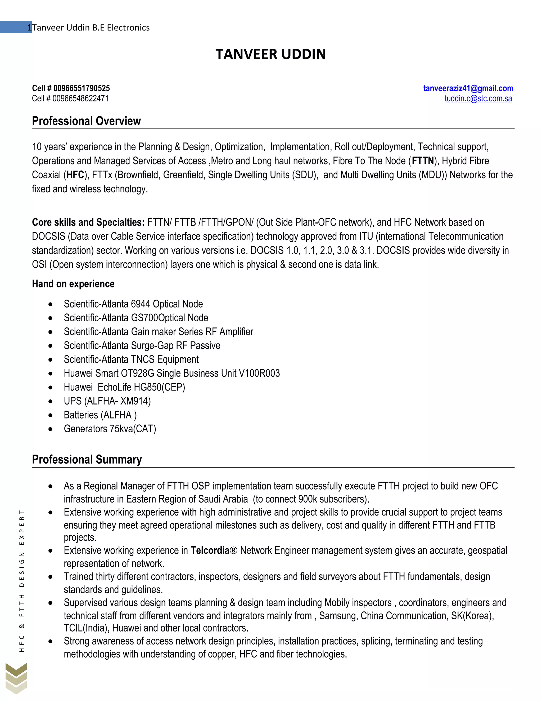 Tanveer HFC CV 1.1 | PDF
