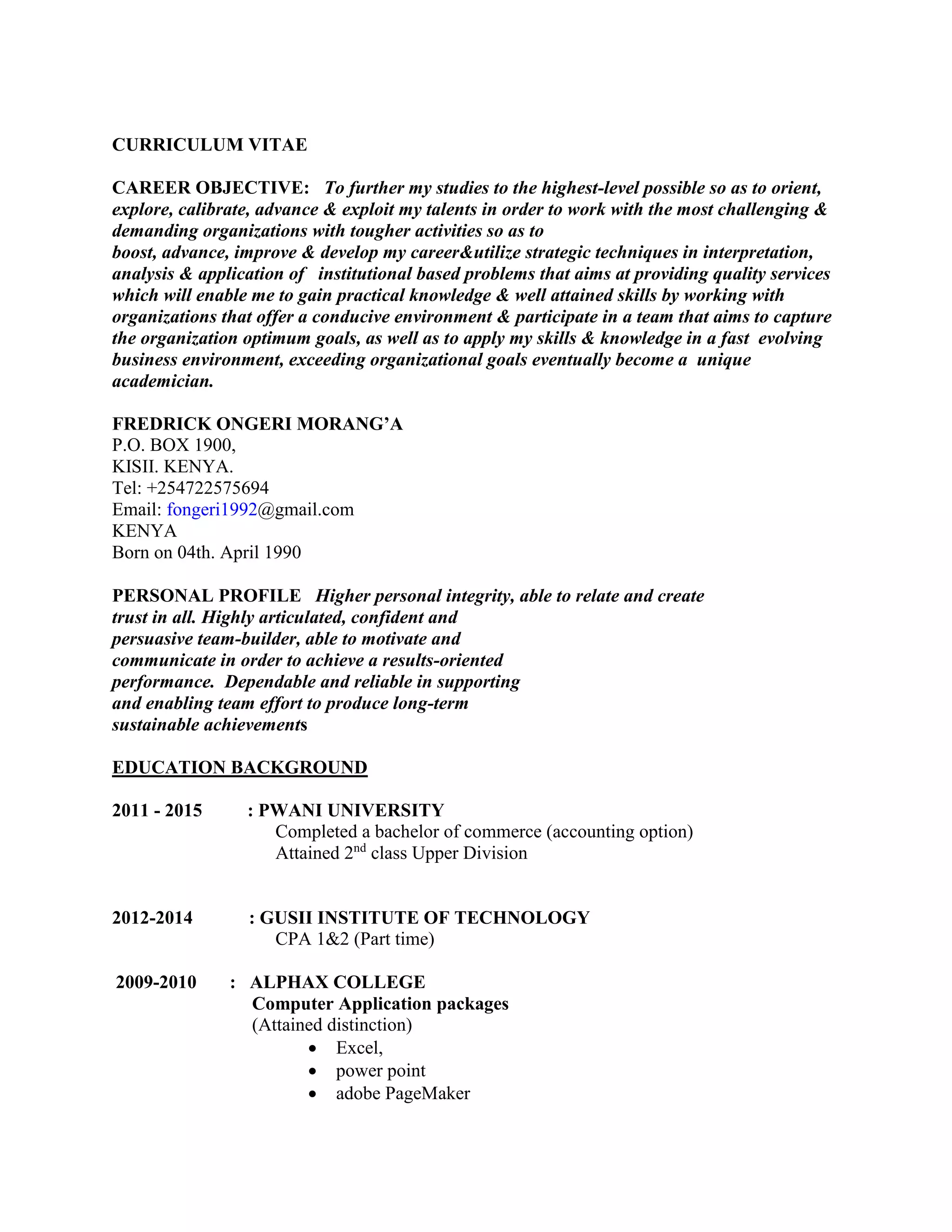 current cv updated | PDF