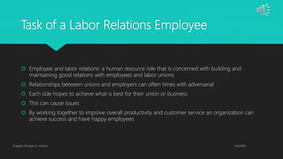 Labor Relations & Collective Bargaining | PPTX