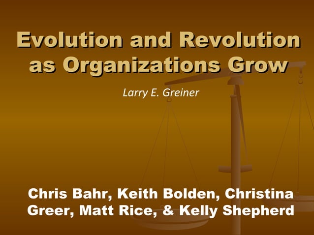 The Five Stages of Evolution & Revolution for an Organization | PPT