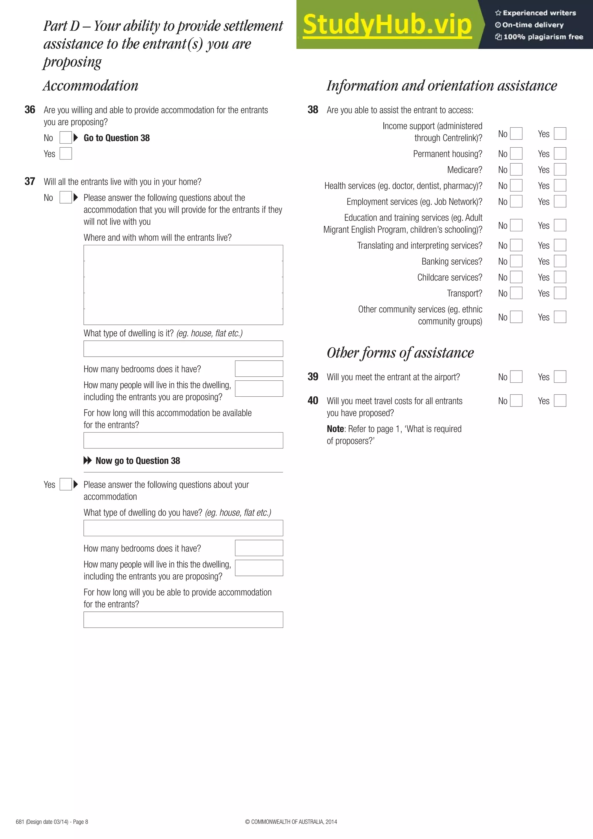 681 - Refugee And Special Humanitarian Proposal | PDF