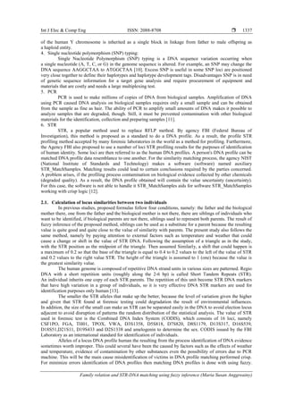 Family relation and STR-DNA matching using fuzzy inference | PDF
