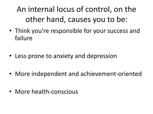 Locus of Control | PPT | Educational Assessment | Education