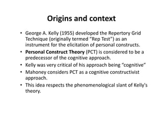 Constructivist Contributions to personality psychology | PPT