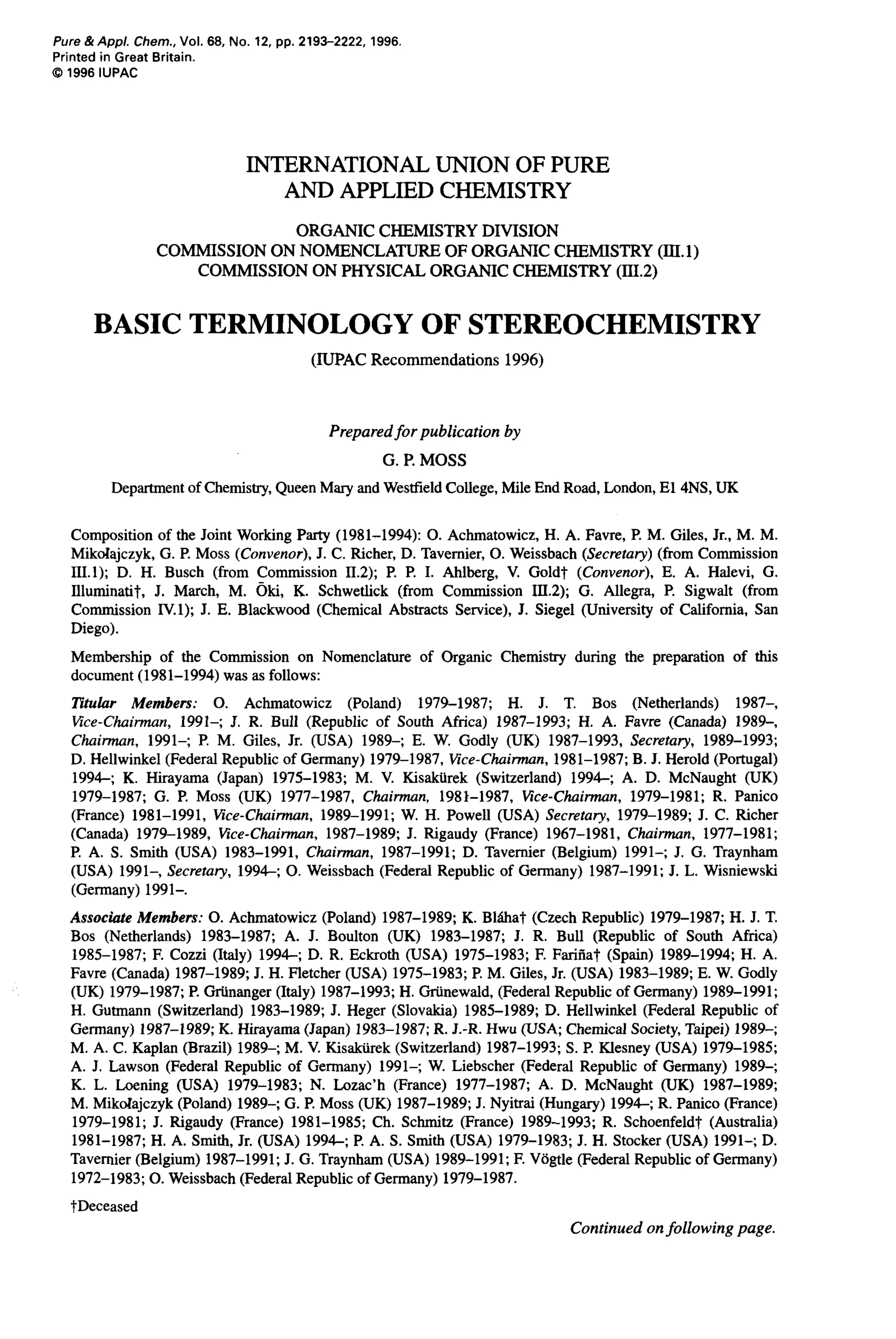 Basic Stereochemistry | PDF