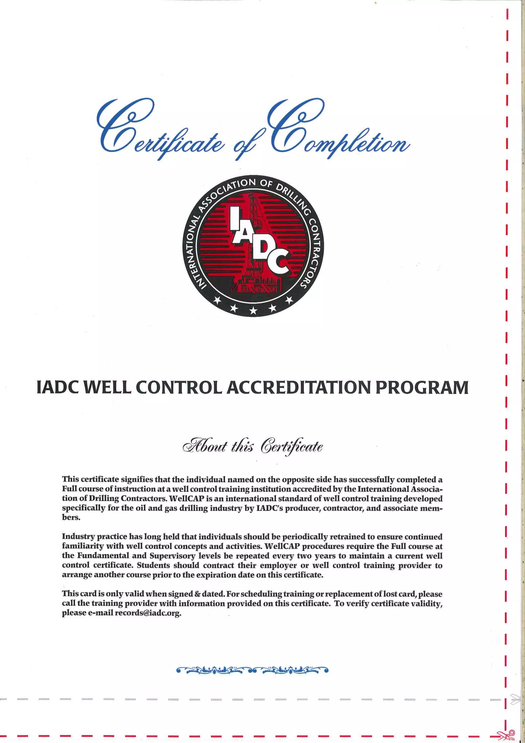 Michael Welch_Well Control Supervisor | PDF