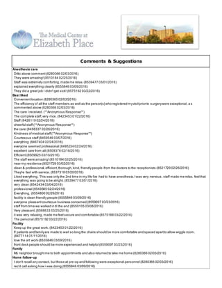 The Medical Center at Elizabeth Place Data Sheet 2016 | DOCX