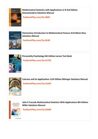 Comprehensive Solutions Manual for Introduction to Mathematical ...
