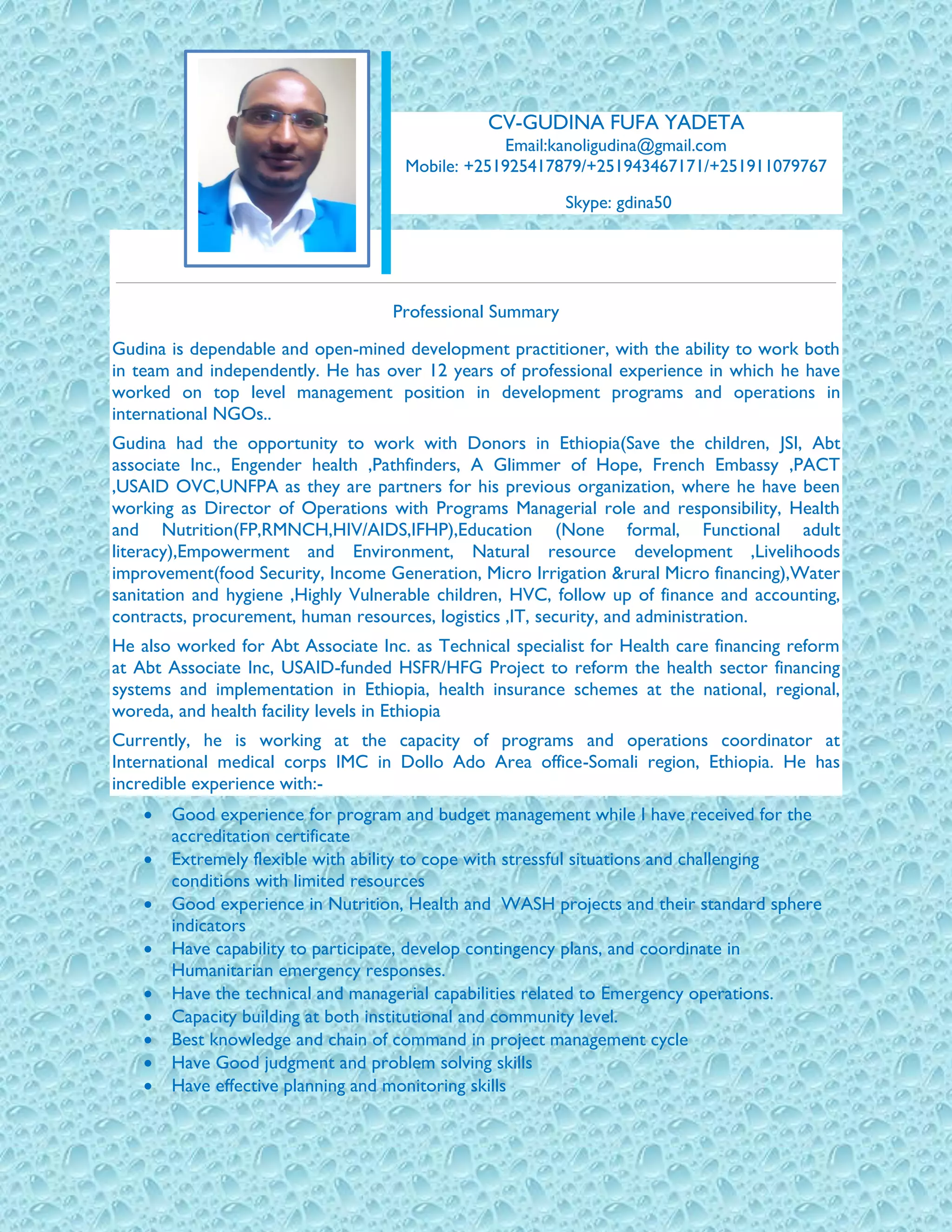 CV-Gudina 20178 | PDF