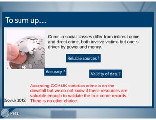 Social class and crime LO2 - presentation | PDF