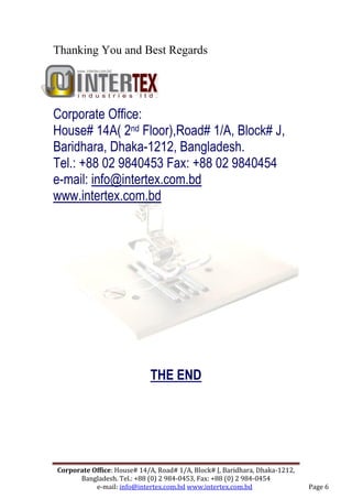 Profile of INTERTEX Industries LTD | PDF