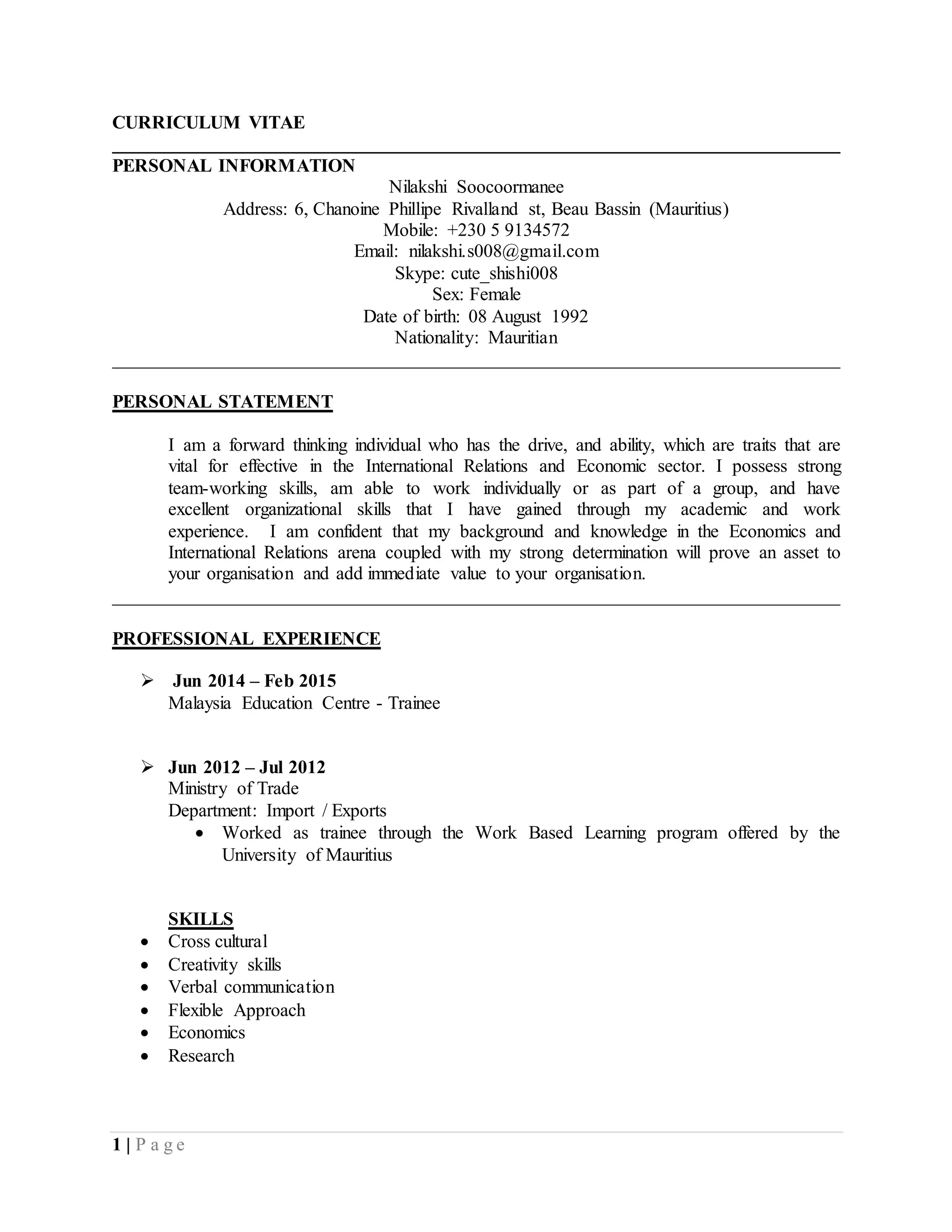 CURRICULUM-VITAE-Nilakshi | DOCX