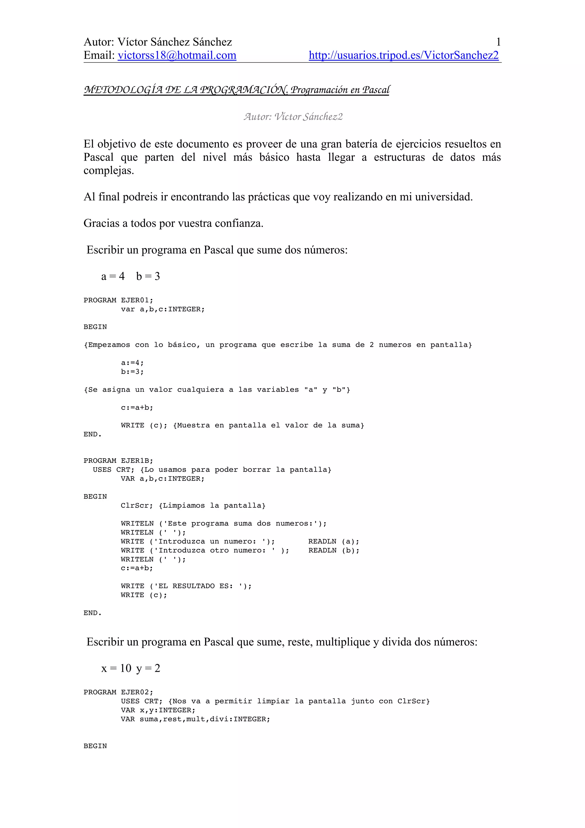 ejercicios-pascal | PDF