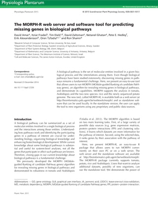 MORPH-R article | PDF | Biological Sciences | Science