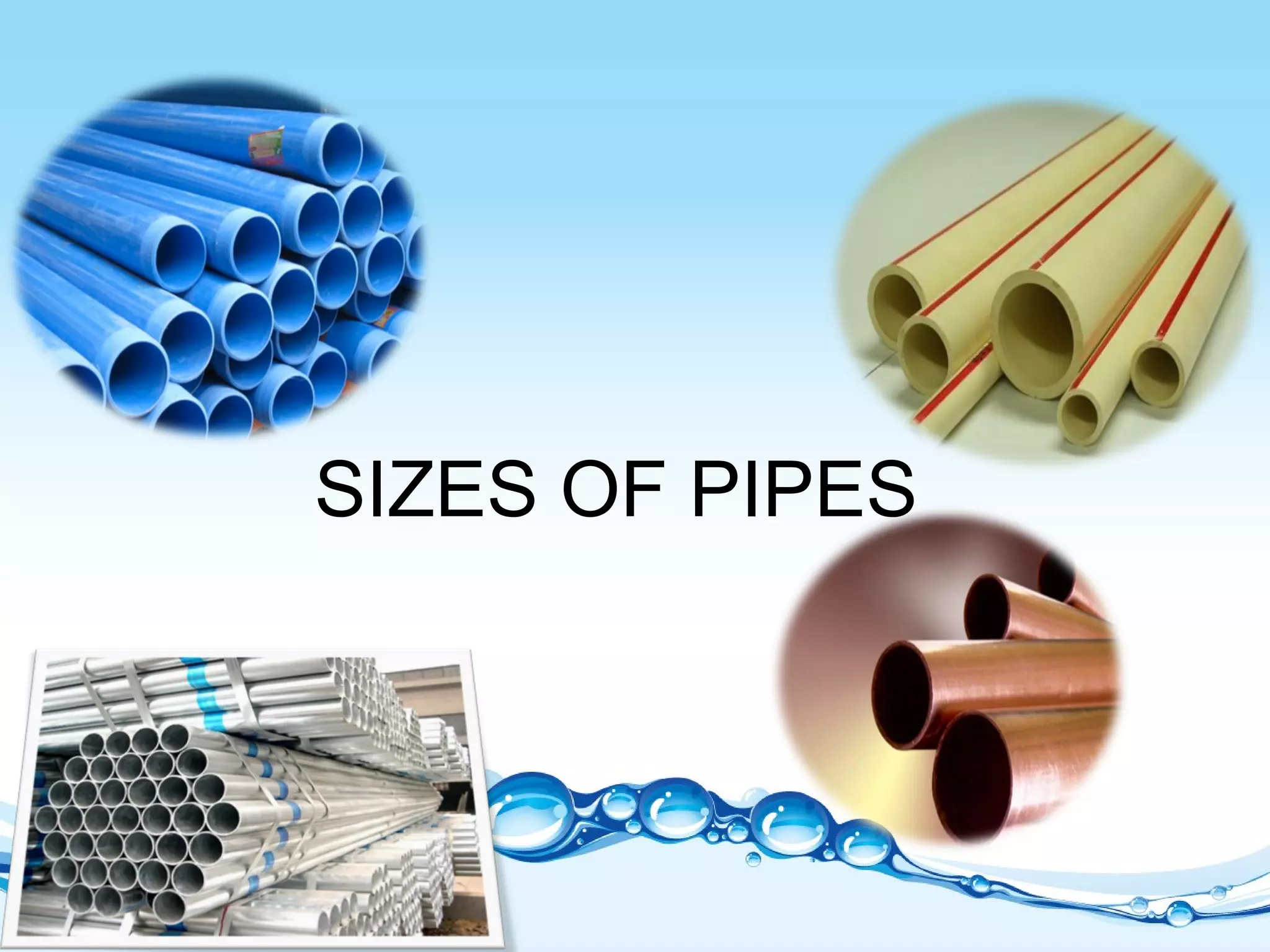 Water Supply Pipes Description | PPT