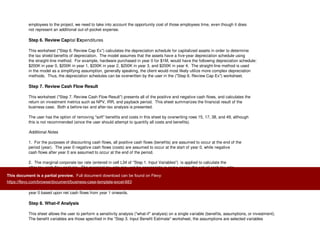Business Case Template Excel | PDF