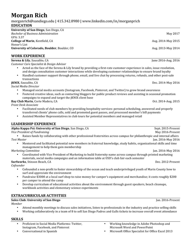 Morgan Rich Resume | PDF | Non-Profit Organizations | Industries