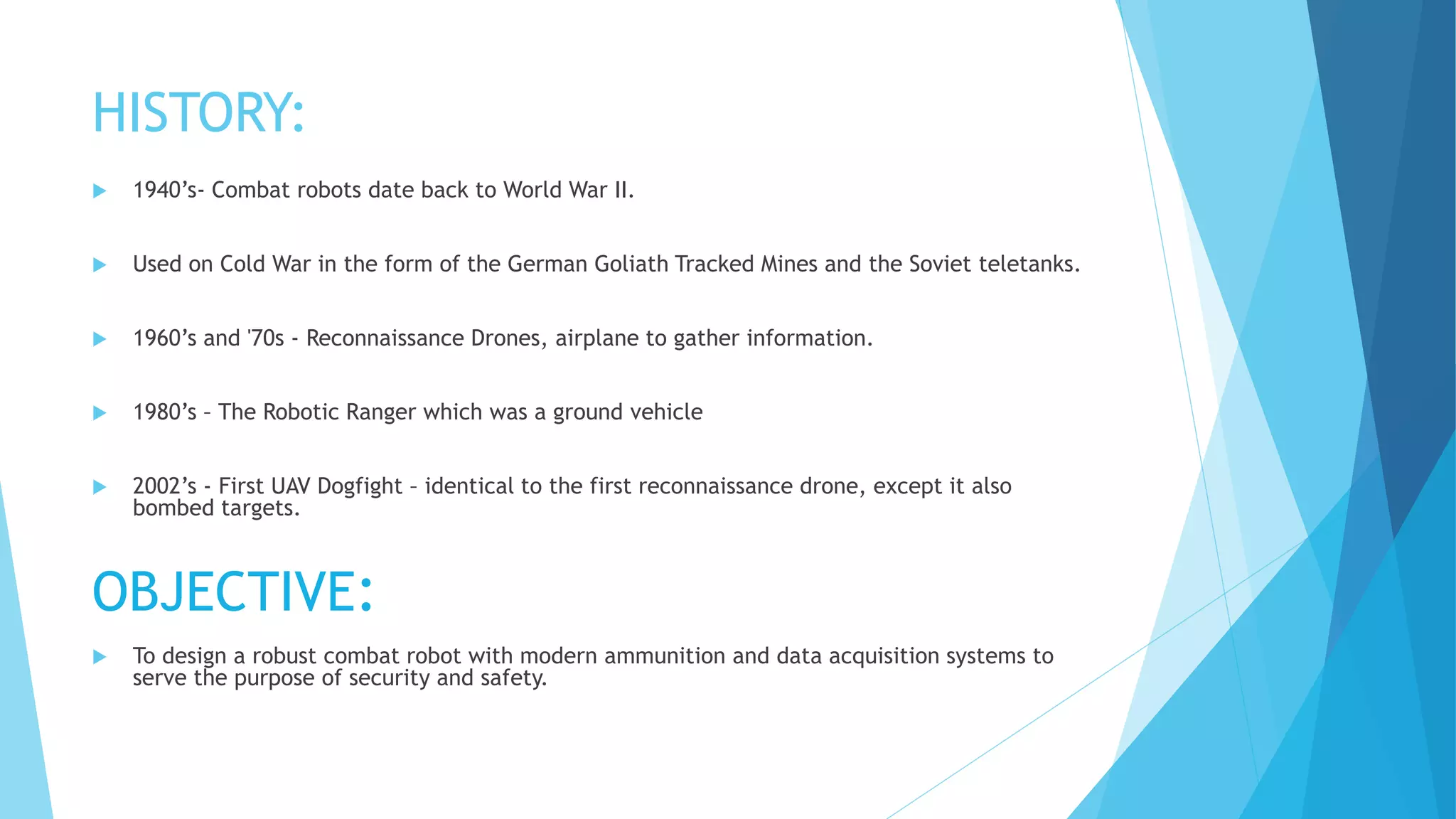 Aby Joyce Presentation (Topic 2- Combat Robot) | PPT