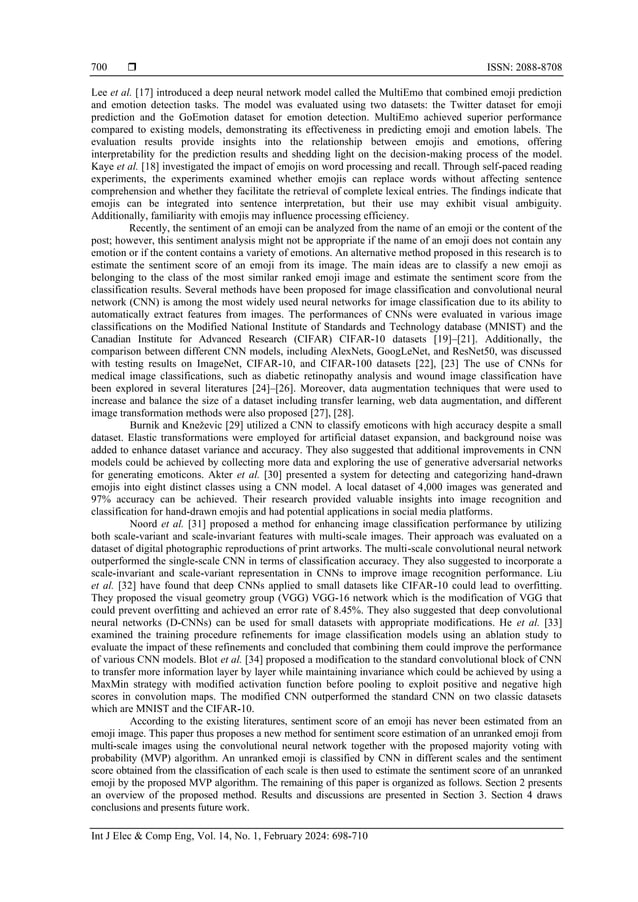 Emoji’s sentiment score estimation using convolutional neural network with multi-scale emoji ...