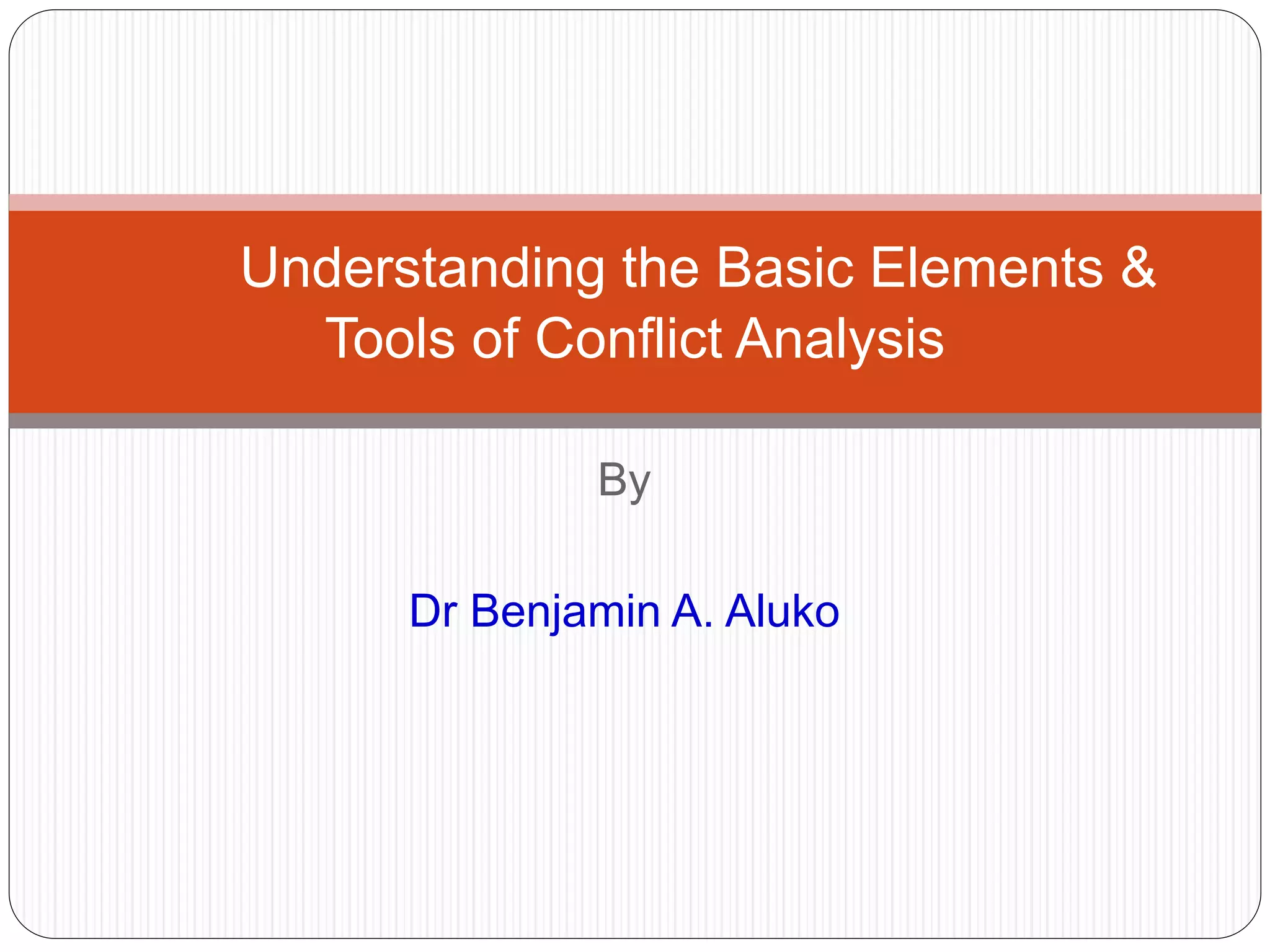 Conflict Analysis | PPT