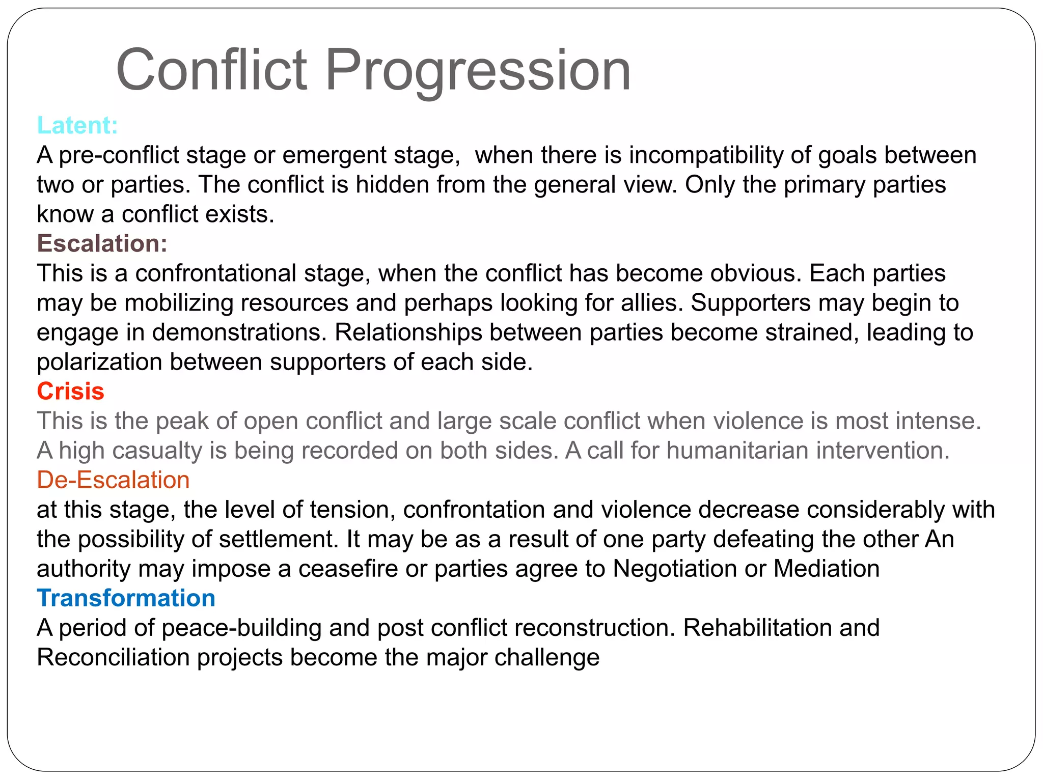 Conflict Analysis | PPT