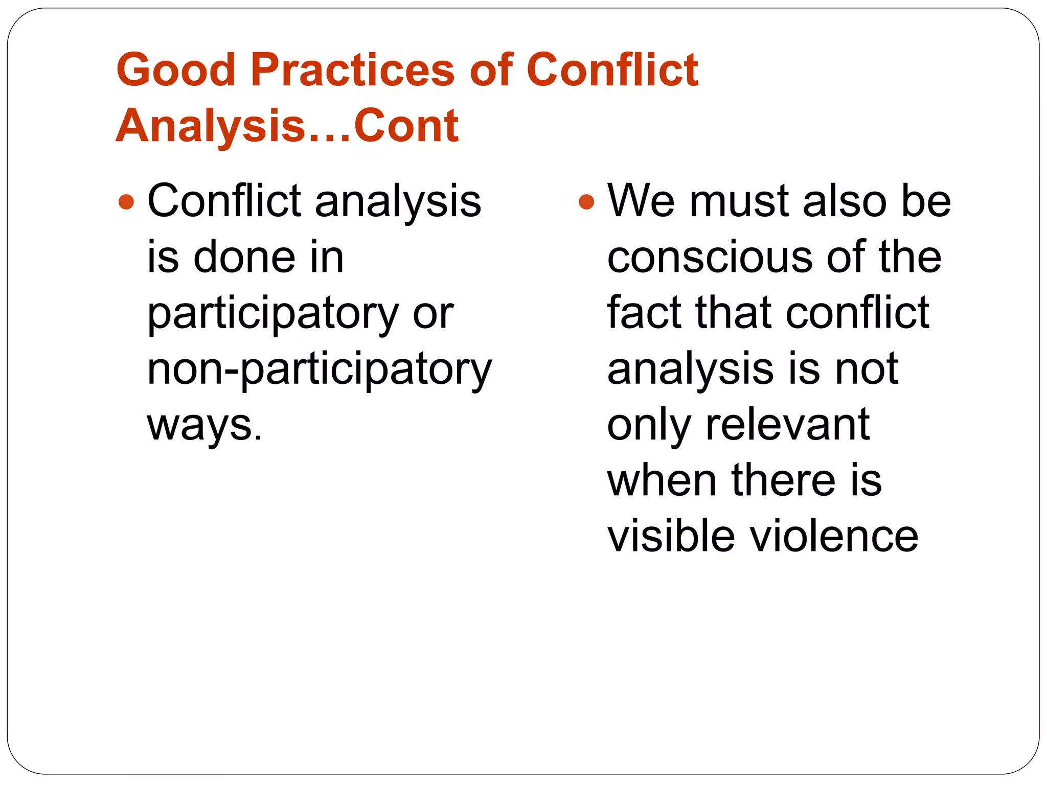 Conflict Analysis | PPT