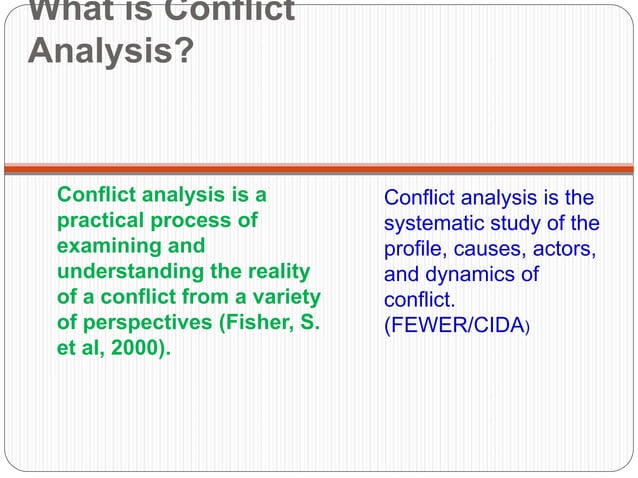 Conflict Analysis | PPT