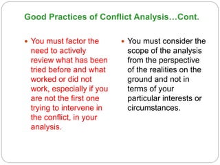 Conflict Analysis | PPT