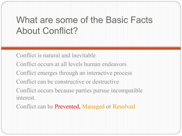 Conflict Analysis | PPT
