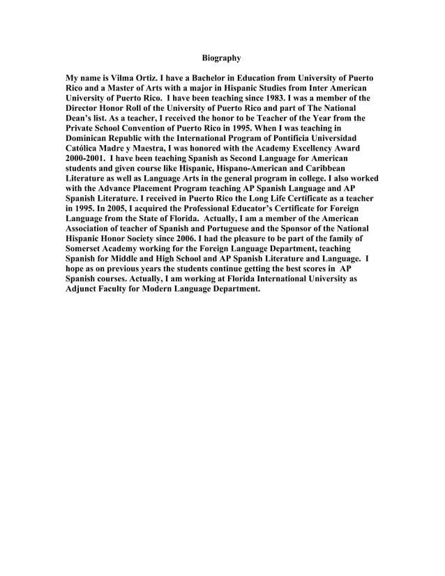 Biography | DOC | Professional School | Postgraduate Education