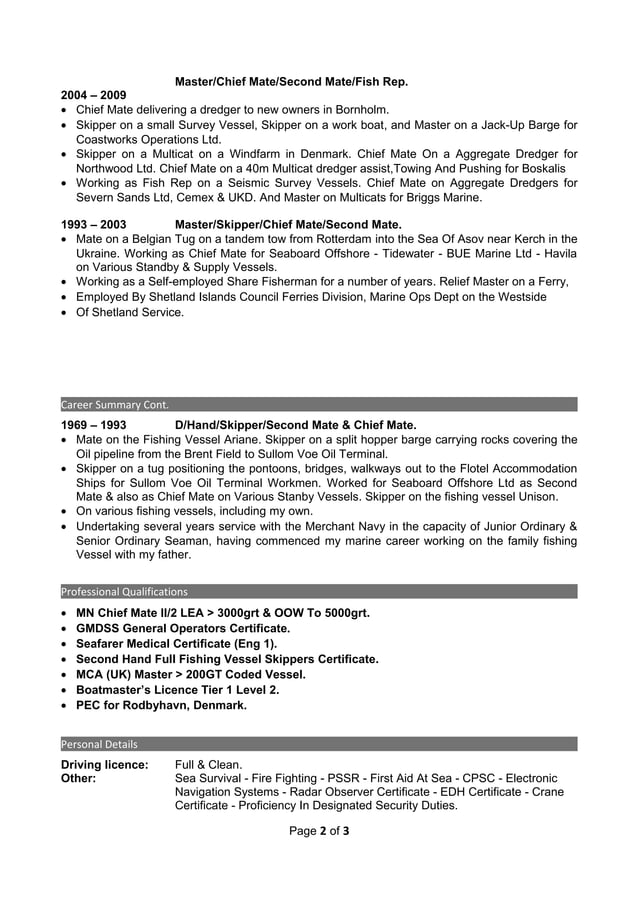 My-CV1 | DOC | Cruises | Travel Type