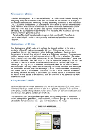 QR Codes seminar | DOCX