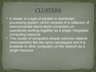 CLUSTER COMPUTING | PPT