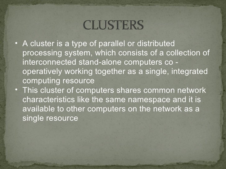 CLUSTER COMPUTING