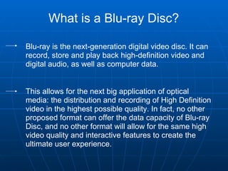 blue ray disc | PPT