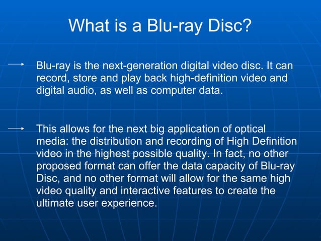 blue ray disc | PPT