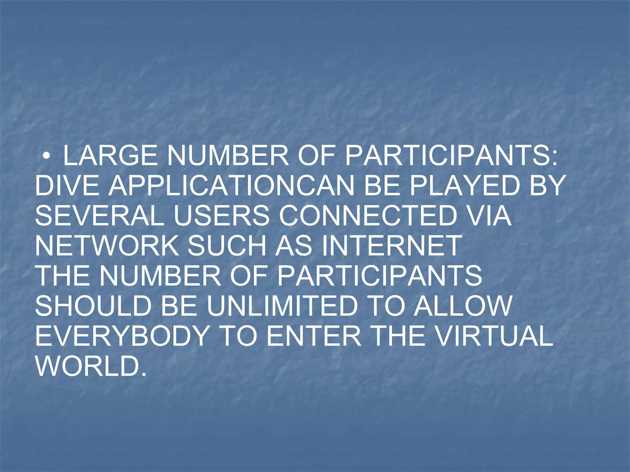 DISTRIBUTED INTERACTIVE VIRTUAL ENVIRONMENT | PPT | Computing | Technology & Computing