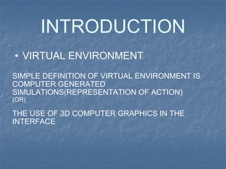 DISTRIBUTED INTERACTIVE VIRTUAL ENVIRONMENT | PPT