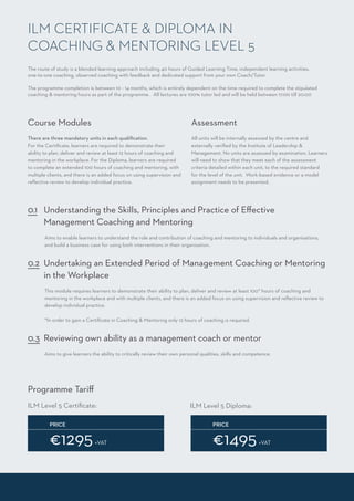 ILM Level 5 Programme in Coaching and Mentoring Flyer | PDF | Business ...