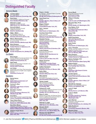 Agenda and Complete Speakers List for Women in Life Sciences Law | PDF