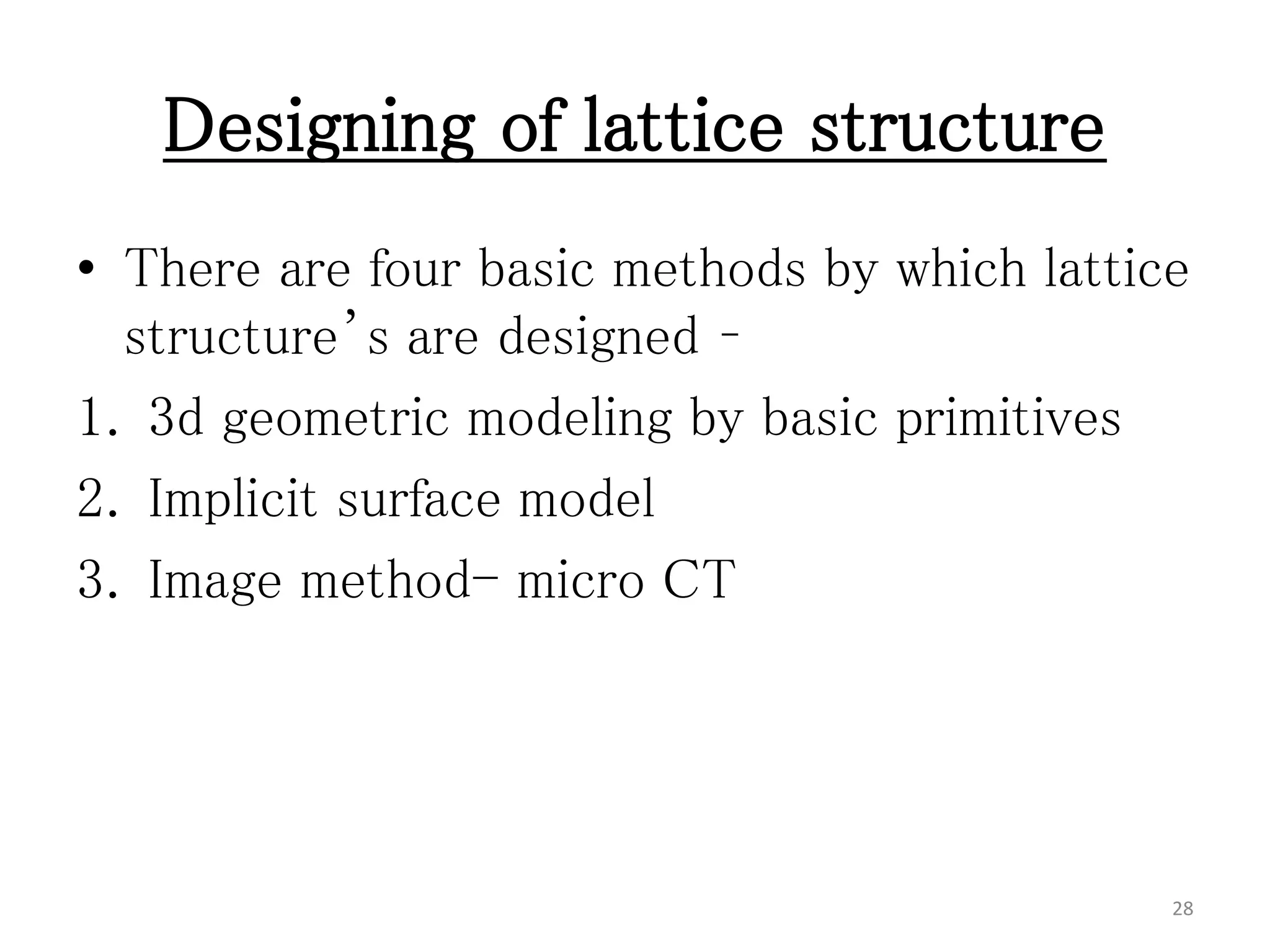 Literature Review " Design and FEA of Lattice Structure based ...