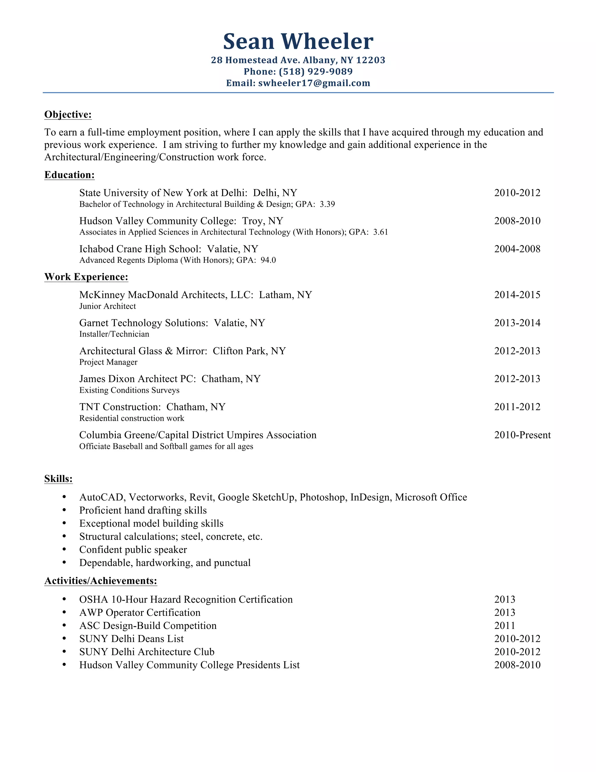 Sean Wheeler - Resume | PDF