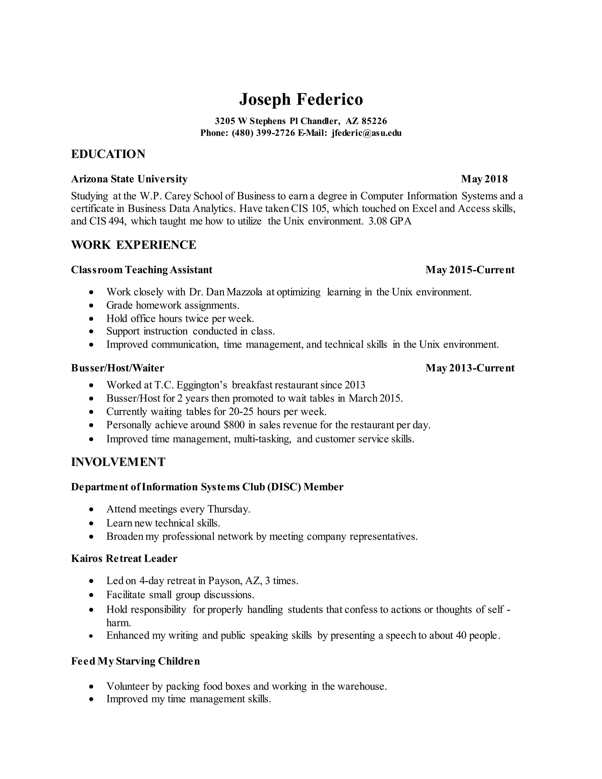 Revised Resume | DOCX